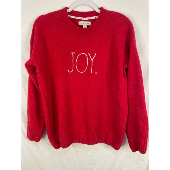 Rae Dunn | Sweaters | Rae Dunn Medium Red Joy Pullover Sweater Super ...